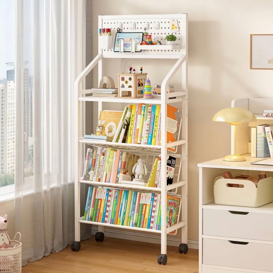 Children Book Display Shelf | Rolling Kids Bookshelf Shelf | Toy And ...