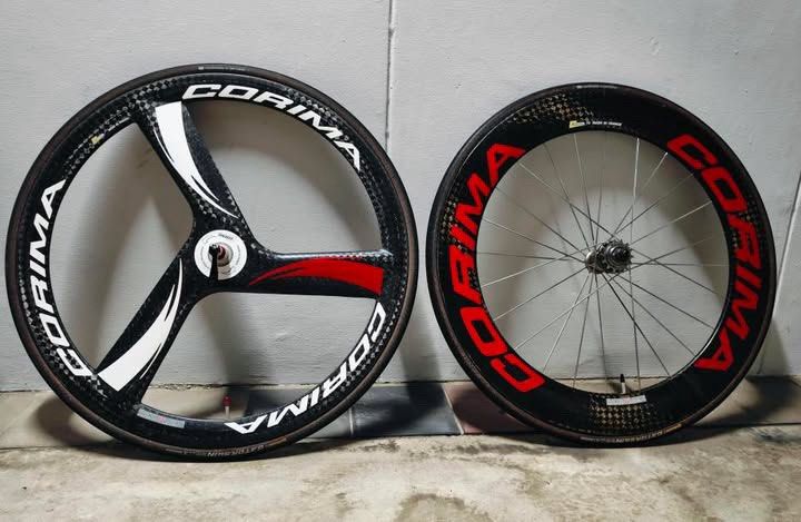 Corima track carbon wheelset, Sports Equipment, Bicycles & Parts, Parts ...