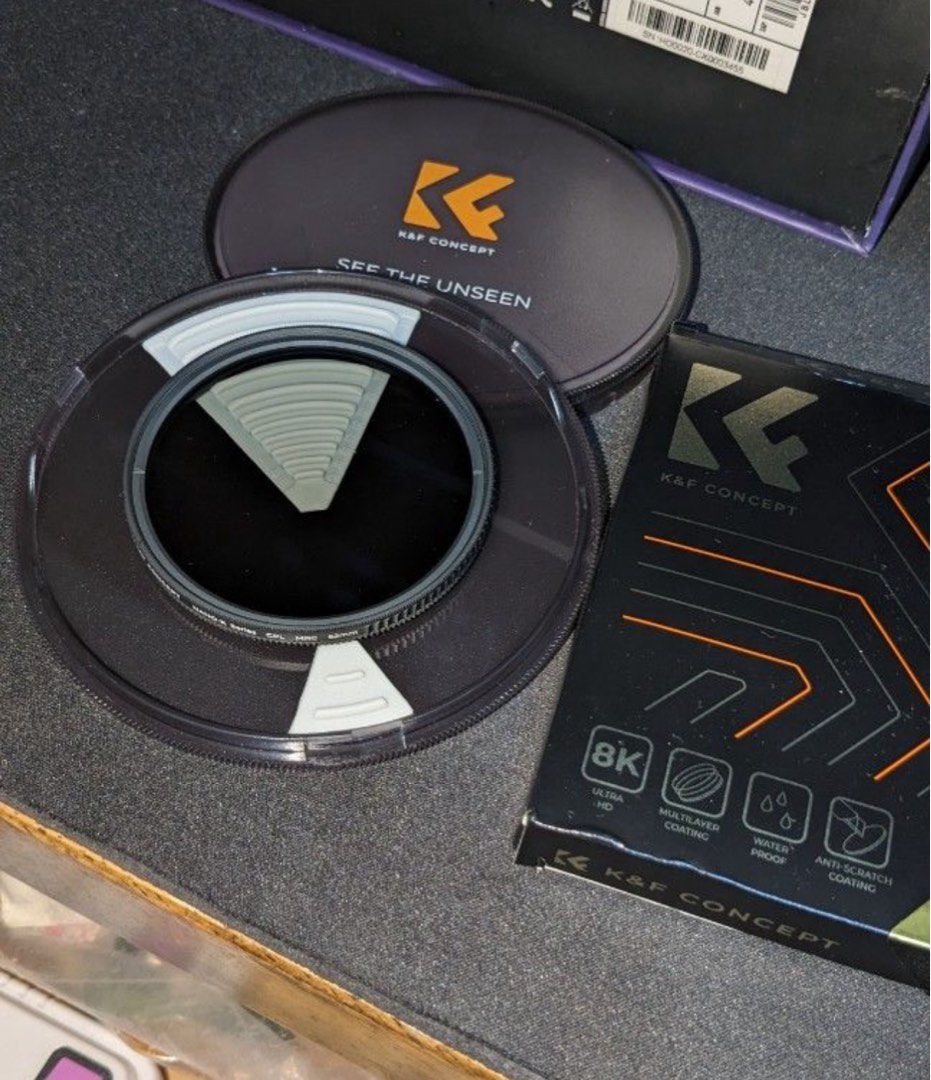 CPL Filter K&F Nano X 62mm , Photography, Cameras on Carousell