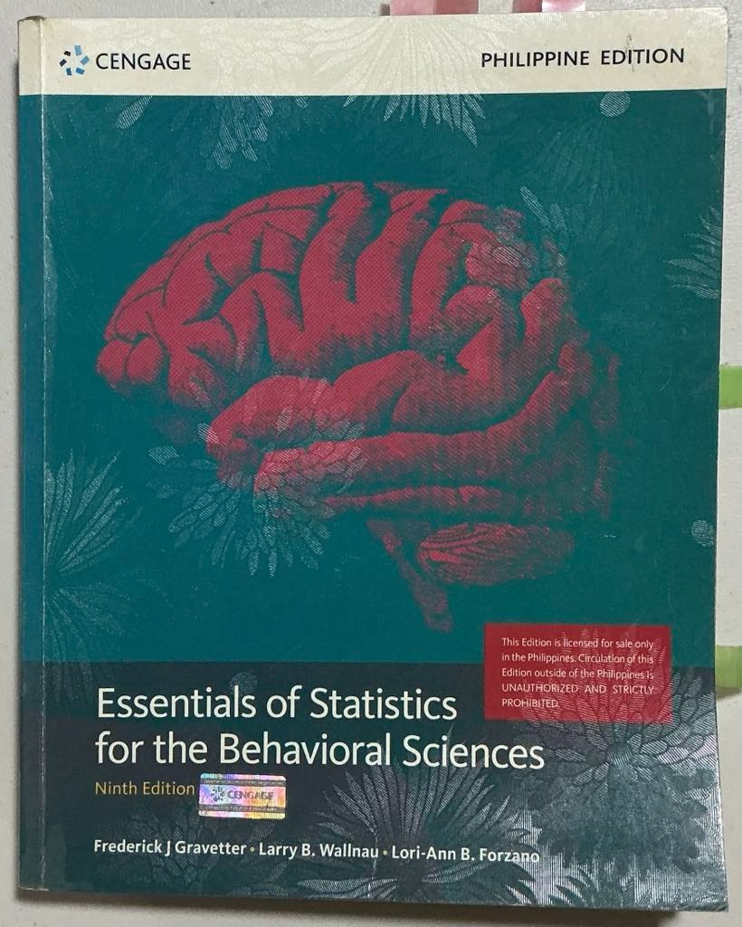Essentials of Statistics for the Behavioral Sciences 9th Edition ...