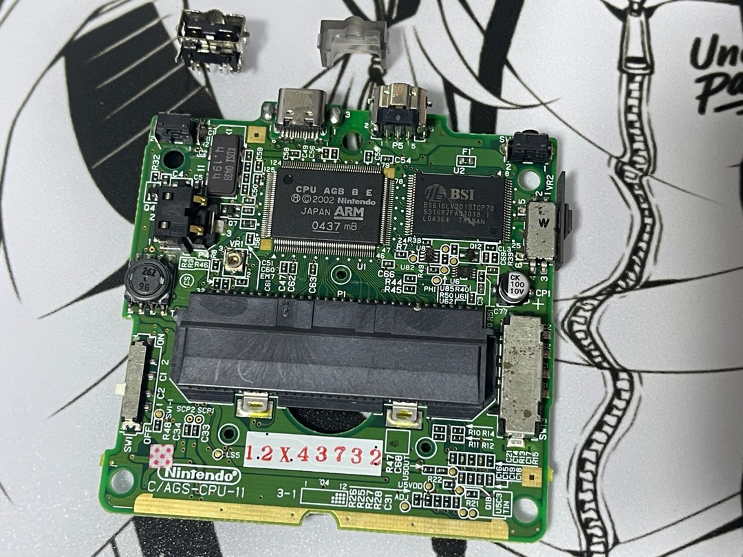 GBA SP USB C Modded Board Gameboy Advance SP, Video Gaming, Video Game ...