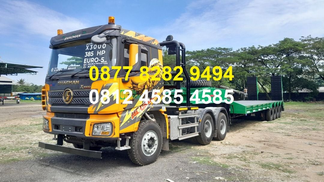 Karoseri Trailer Lowbed Trailer Lowboy Gooseneck Trailer Kapasitas 80 ...