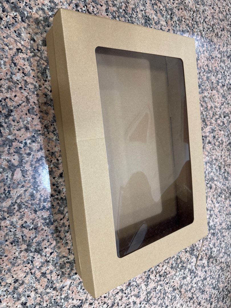 Kraft Cardboard Box with Window, Furniture & Home Living, Home ...