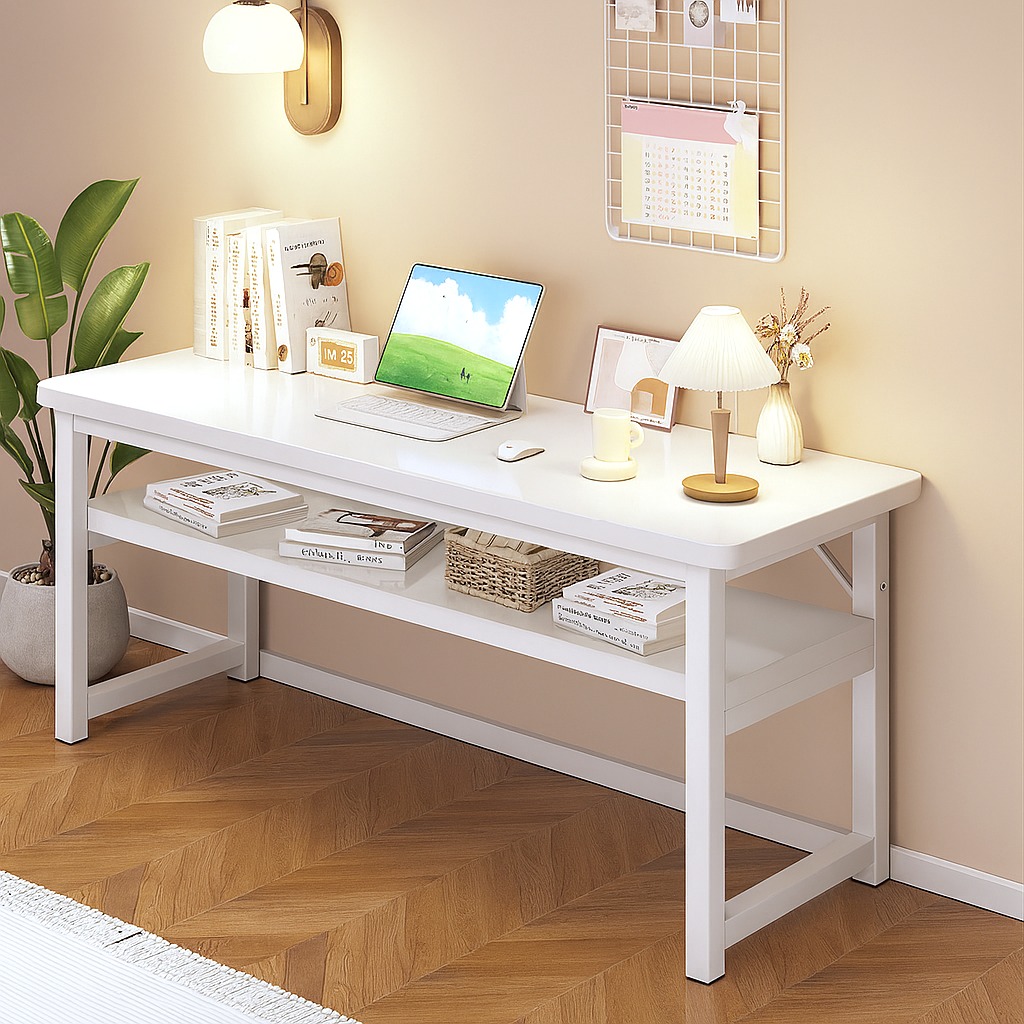 Long Writing Table | Large Study Desk | Minimalist Computer Desk ...