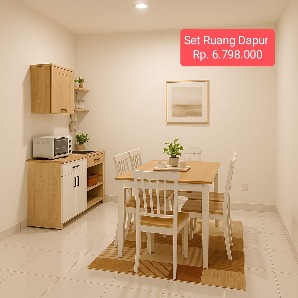 Meja makan dan kitchen set, Perabotan Rumah di Carousell