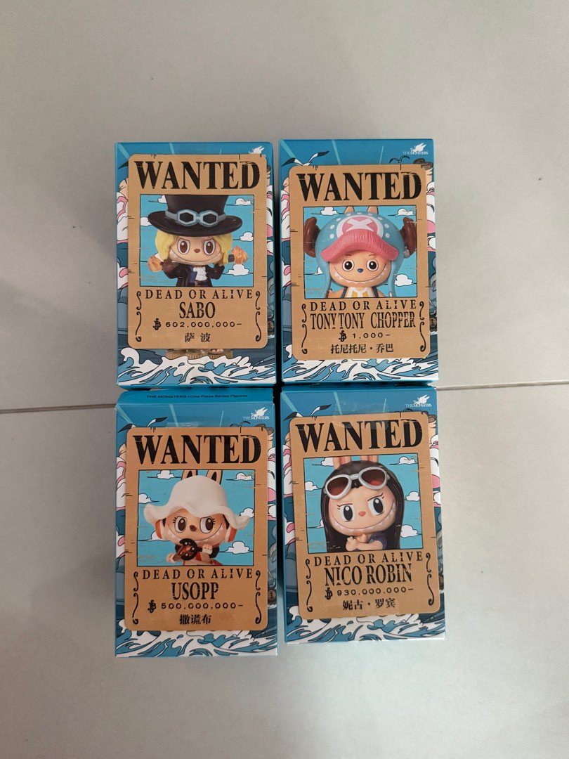(popmart) Labubu one piece confirmed designs (sabo, tony tony chopper ...