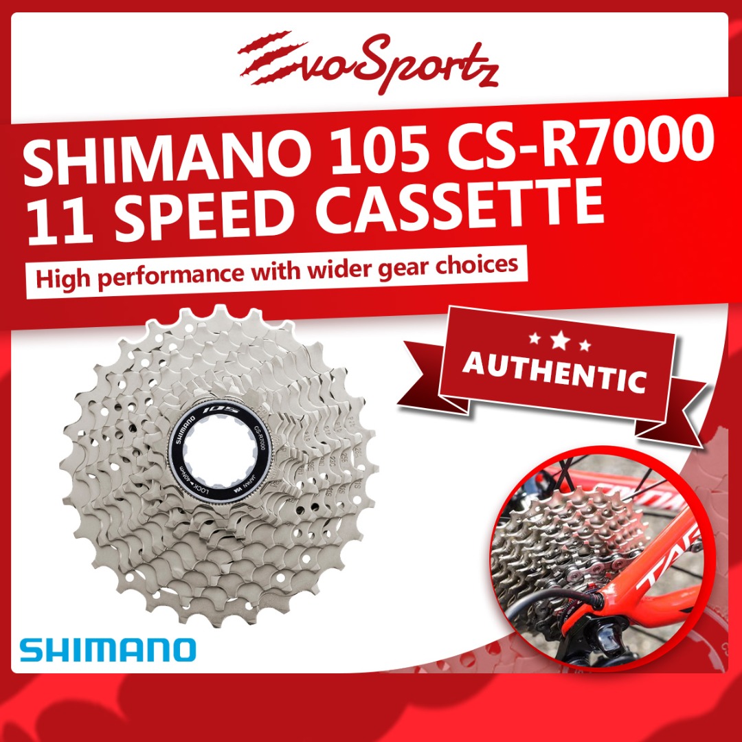Shimano 105 CS-R7000 11 Speed Cassette | Bicycle 11 Speed Cassette | Bike Cassette, Sports ...