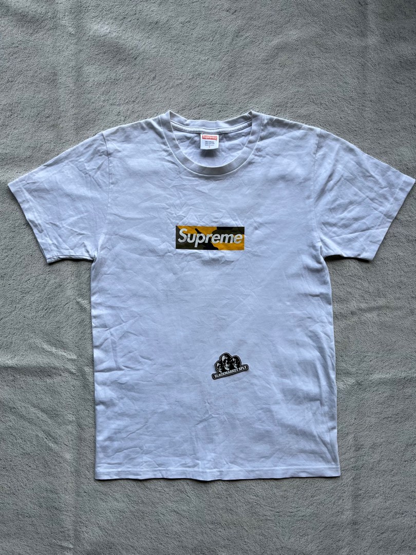 SUPREME BROOKLYN BOX LOGO TEE SS17 WHITE, Fesyen Pria, Pakaian , Atasan ...