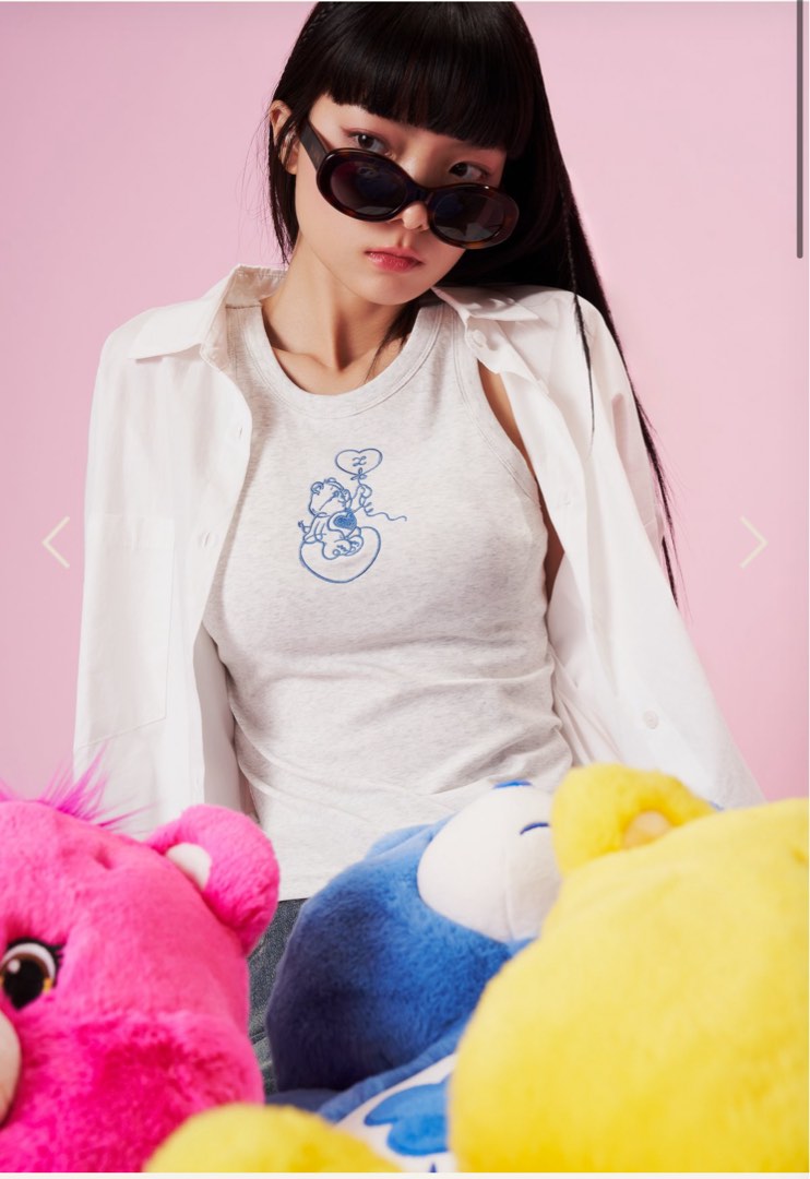 TCL Paul Care Bear Padded Tank (grey), Women's Fashion, Tops ...