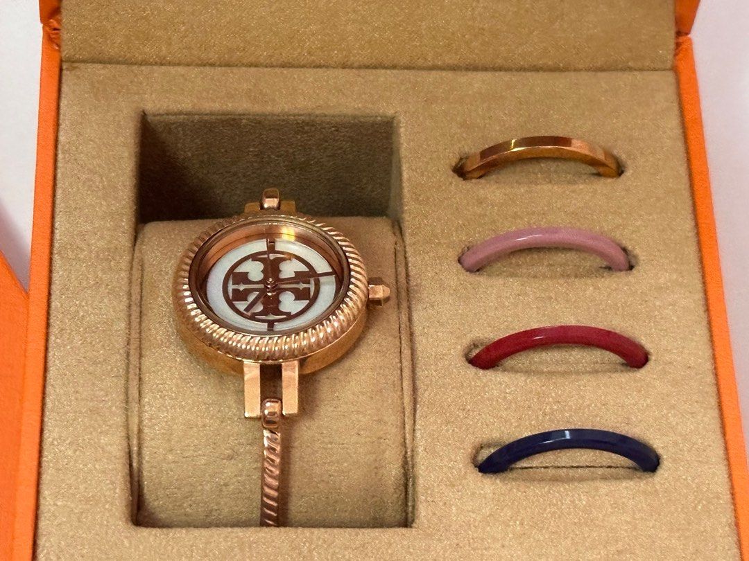Tory Burch TBW4037 Reva Rose Gold Buckle Bracelet Women, Luxury ...