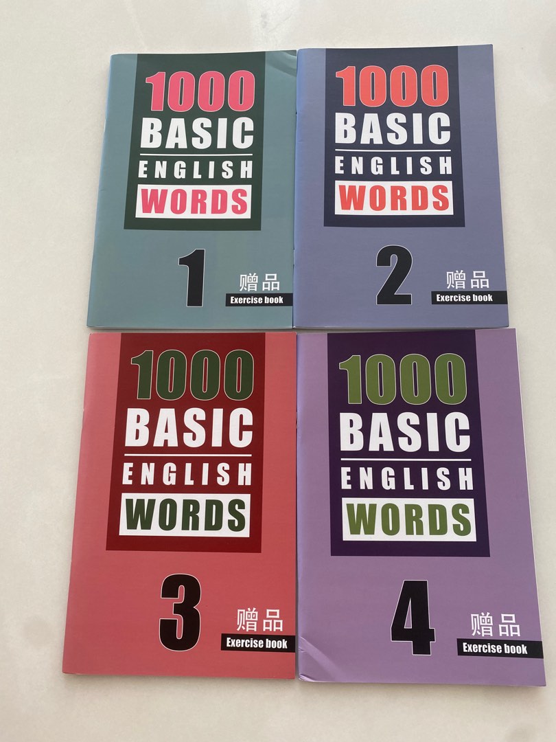 1000 Basic English Words Exercise Books (Set of 4), Hobbies & Toys, Books & Magazines, Children ...