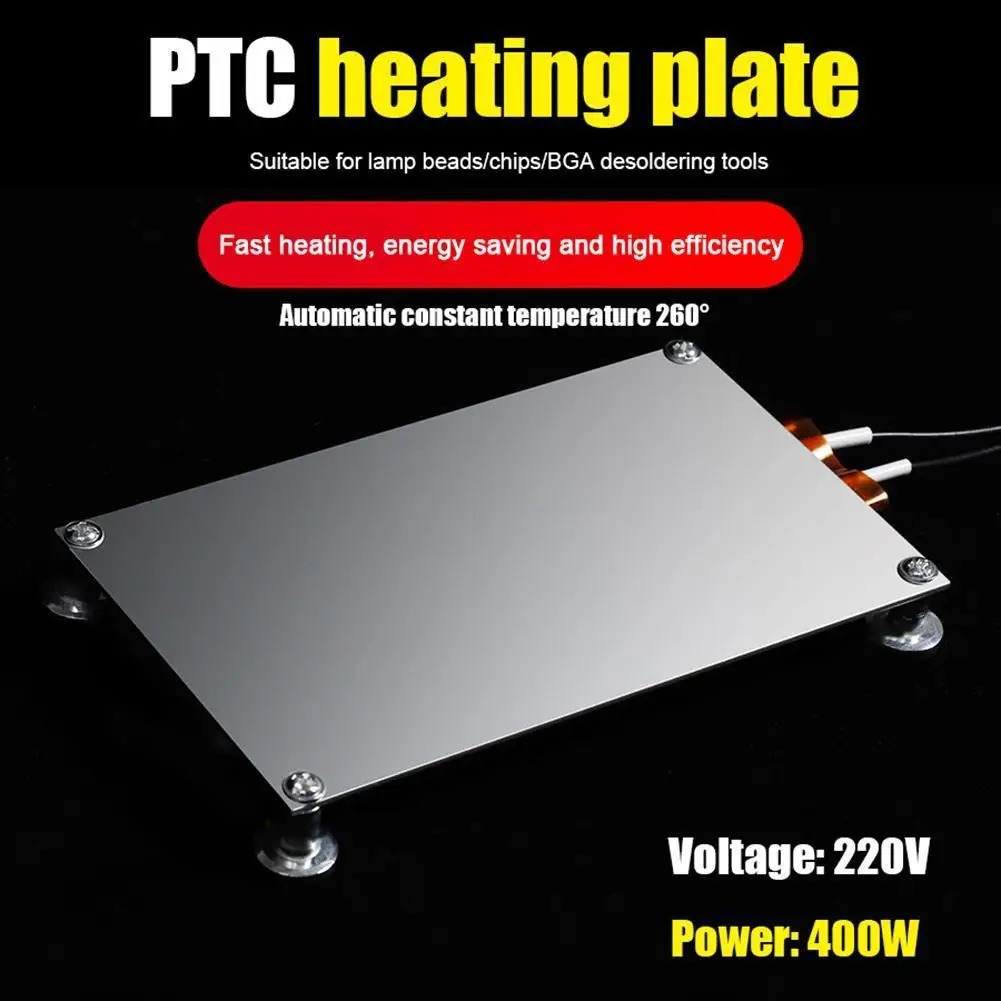 200/300/400W PTC Heating Plate Chip BGA Soldering Ball Split Aluminum ...