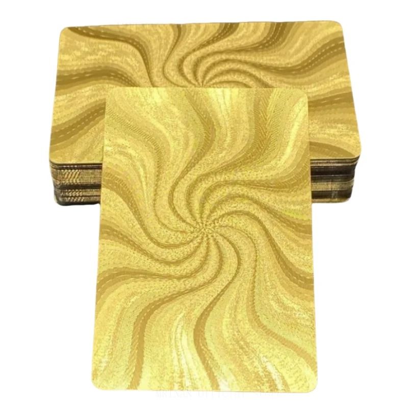 24K Gold Playing Cards Poker Game Deck Gold Foil Poker Set Plastic ...