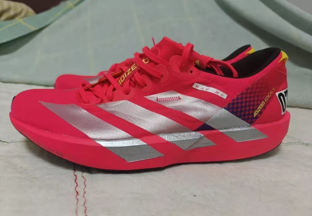 Adidas Adizero Adios 9 Red Racing Shoes Trend Non-silp, Men's Fashion ...