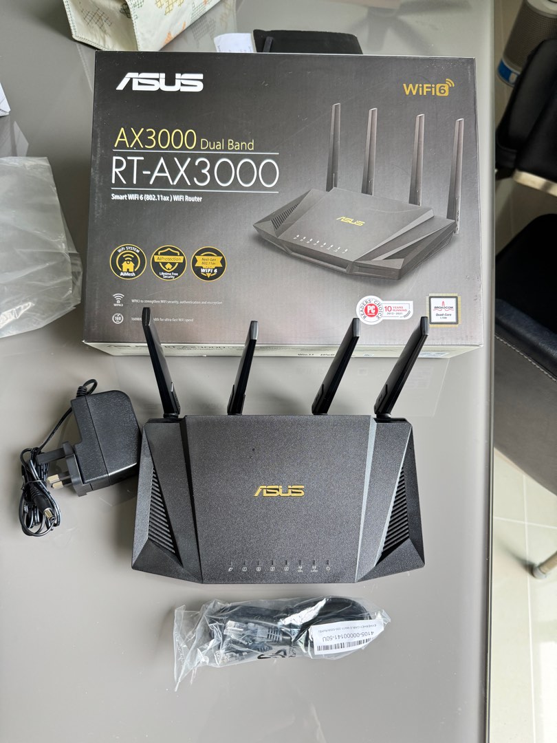 ASUS RT-AX3000 Dual Band WiFi 6 Router, Computers & Tech, Parts ...