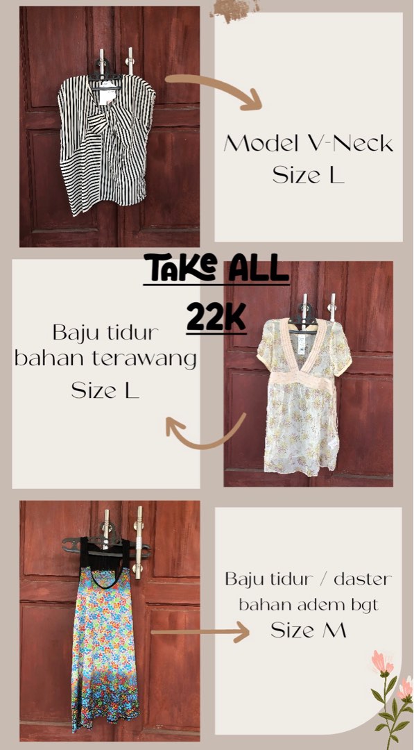 Baju atasan trift take All 22K, Fesyen Wanita, Pakaian Wanita, Atasan di Carousell
