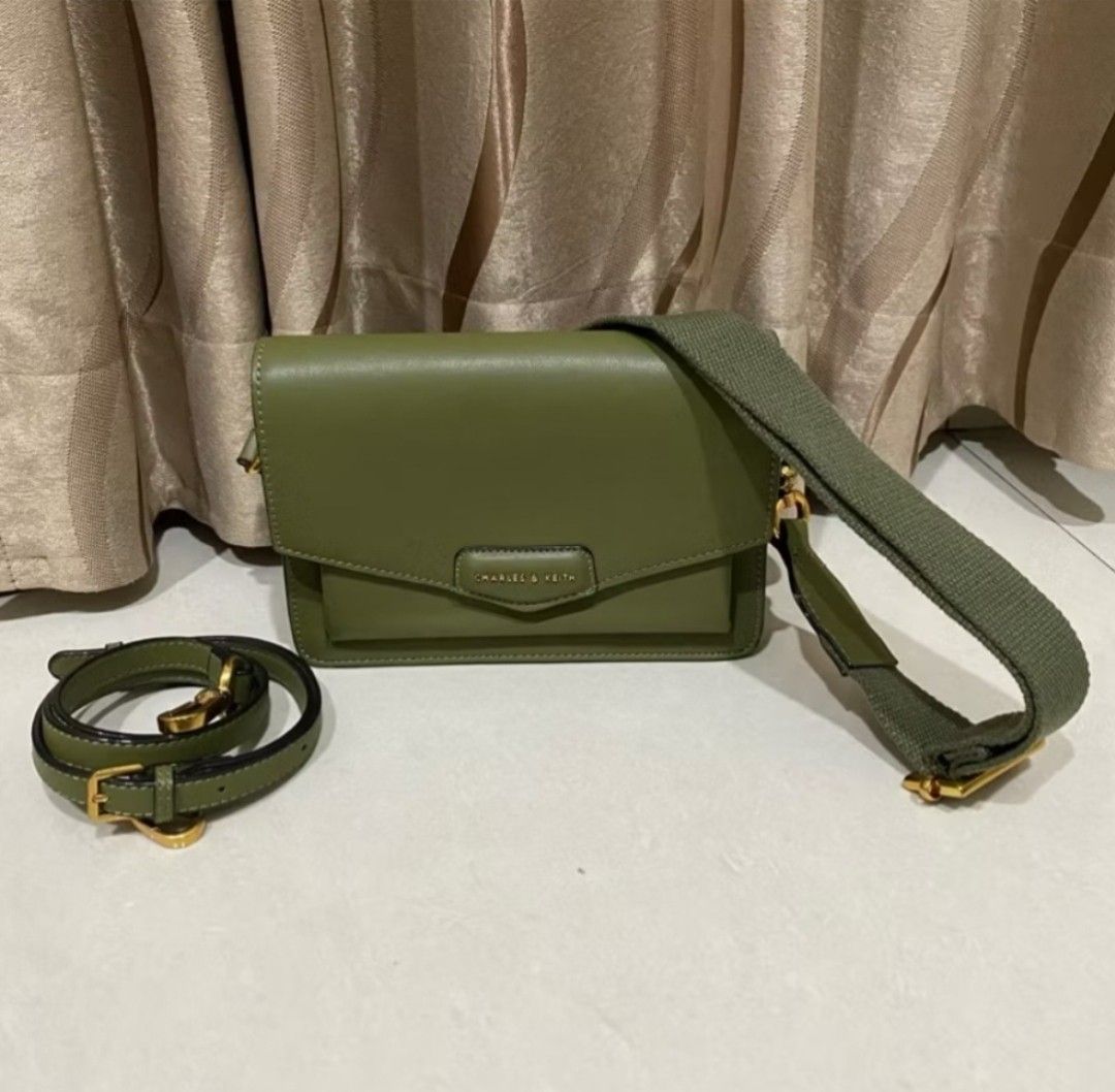 Charles and Keith CK Ori Store Army Minus, Fesyen Wanita, Tas & Dompet ...