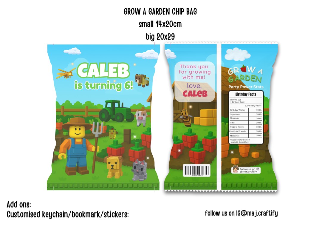 Chip Bag Stickers Party Giveaways Birthday Favors Gift Ideas, Hobbies ...