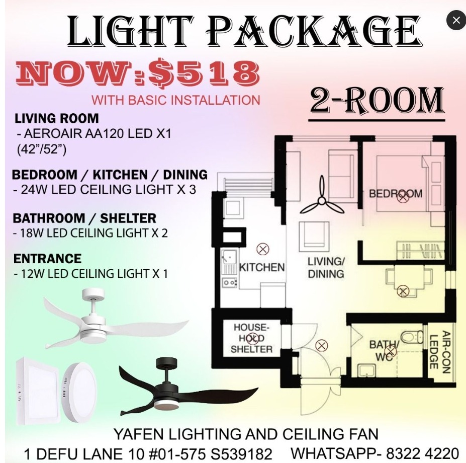 Climate Vouchers, SG60 Vouchers and CDC Vouchers BTO Ceiling Light and ...