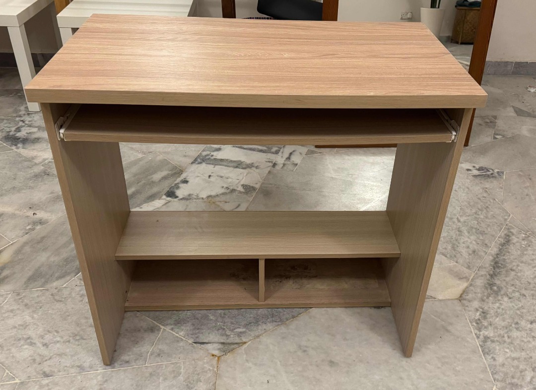 Compact Computer Table with Keyboard Tray, Furniture & Home Living ...