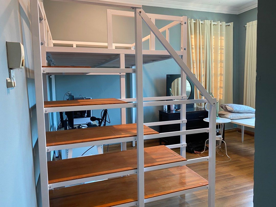 CUSTOM QUEEN LOFT BED, Furniture & Home Living, Furniture, Bed Frames ...