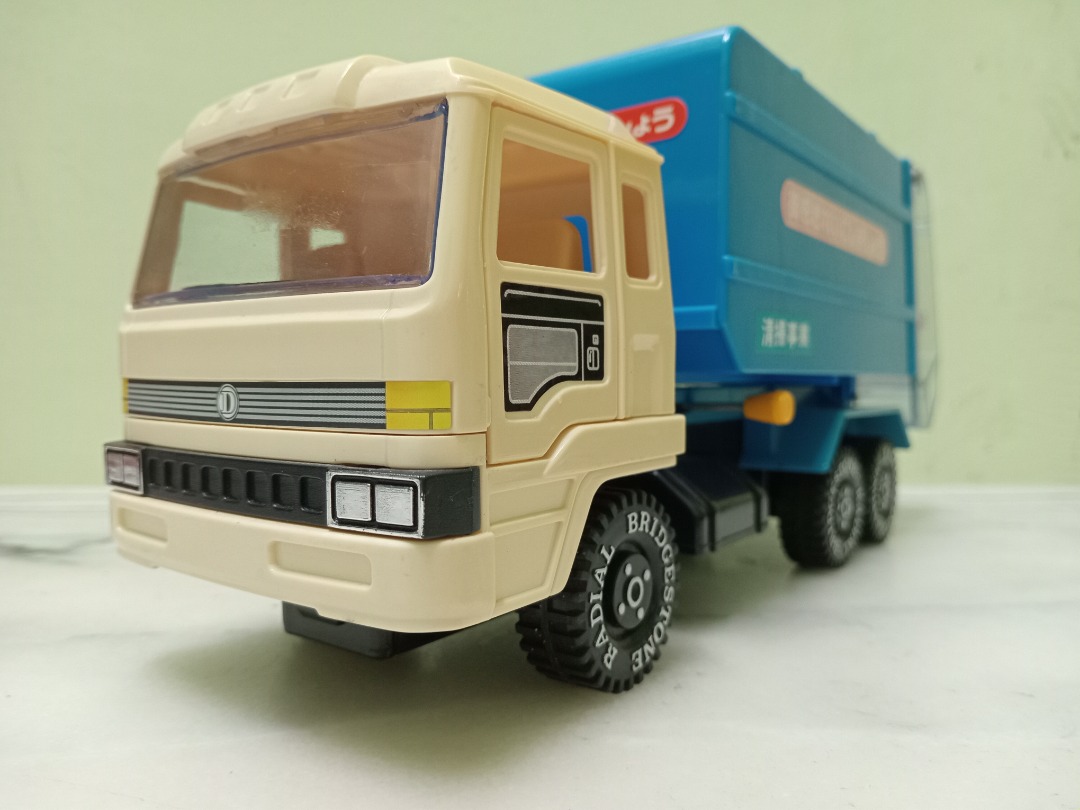 Daiya made in Japan tin toy garbage truck rare vintage vtg antik ...