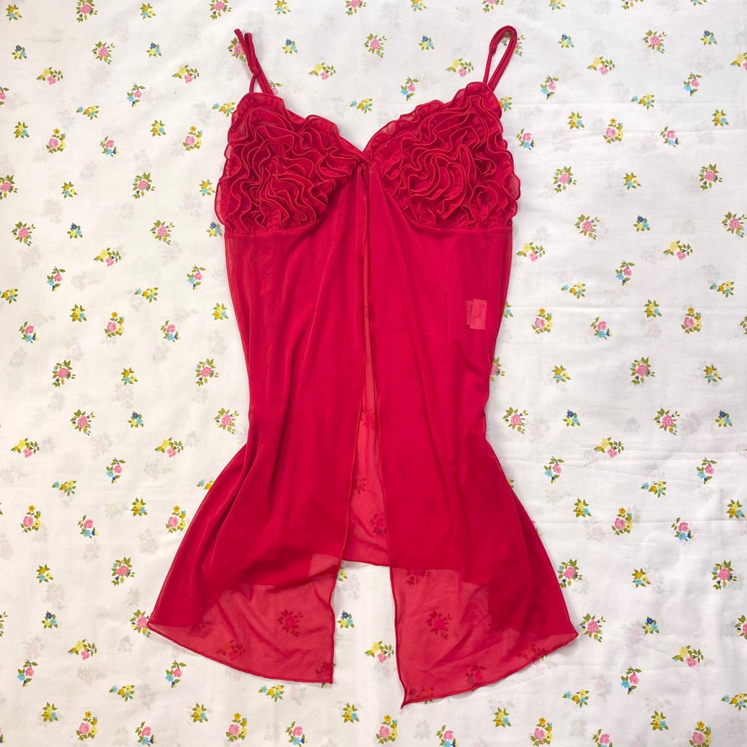Daniel Axel Red Lingerie Dress, Women's Fashion, Undergarments ...