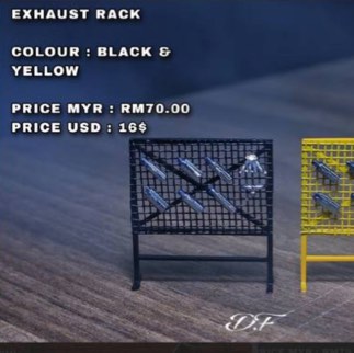 DF Exhaust Rack & Locker Display, Hobbies & Toys, Toys & Games on Carousell