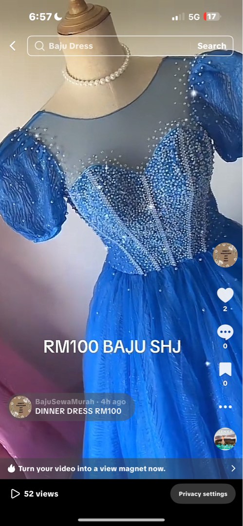 GOWN PRINCESS KEMBANG SEWA SAIZ XS S, Women's Fashion, Dresses & Sets ...