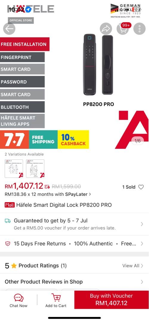 Hefela Smart Digital Lock, TV & Home Appliances, Other Home Appliances ...