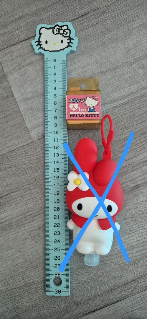 Hello Kitty ruler & chop, Hobbies & Toys, Stationery & Craft ...