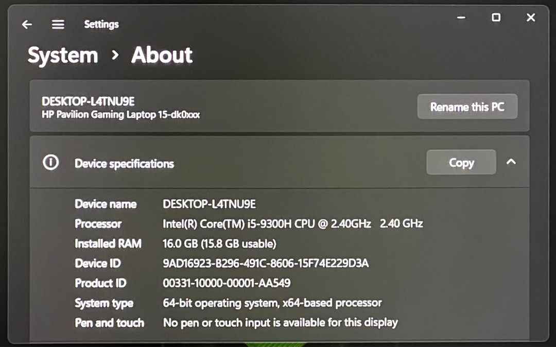 HP Pavilion Gaming Laptop i5 9GEN GTX 1650 1TB, Computers & Tech ...