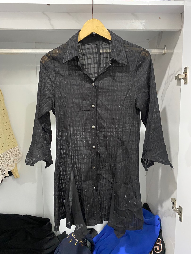 Japanese Vkei Grunge Gothic Style Shirt, Fesyen Wanita, Pakaian Wanita ...