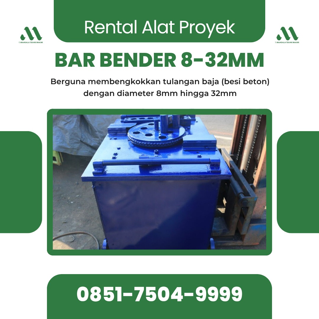 Kesusahan nekuk besi? Pakai Bar Bender kami. Kami menyewakan Bar Bender ...