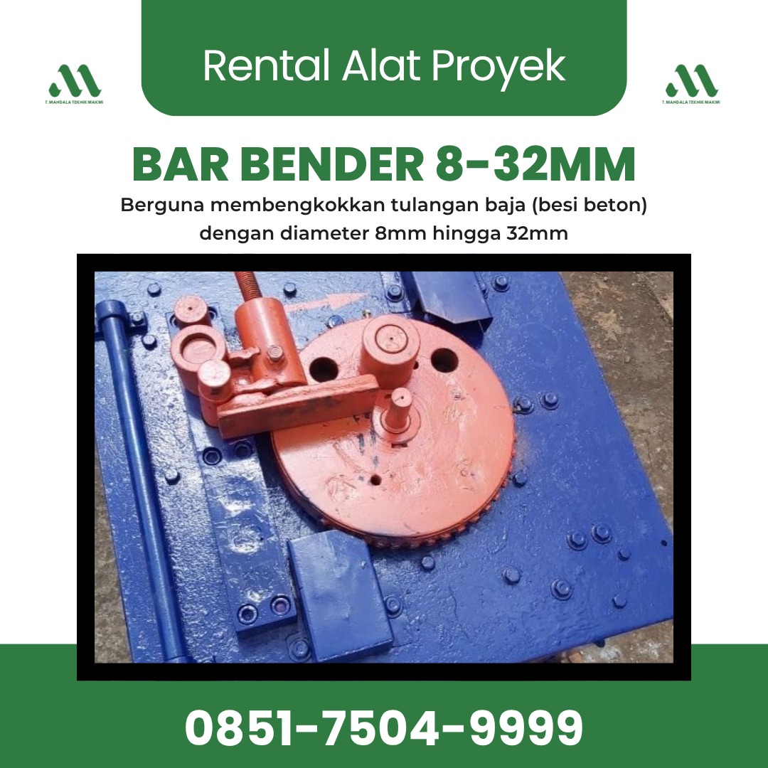 Kesusahan nekuk besi? Pakai Bar Bender kami. Kami menyewakan Bar Bender ...