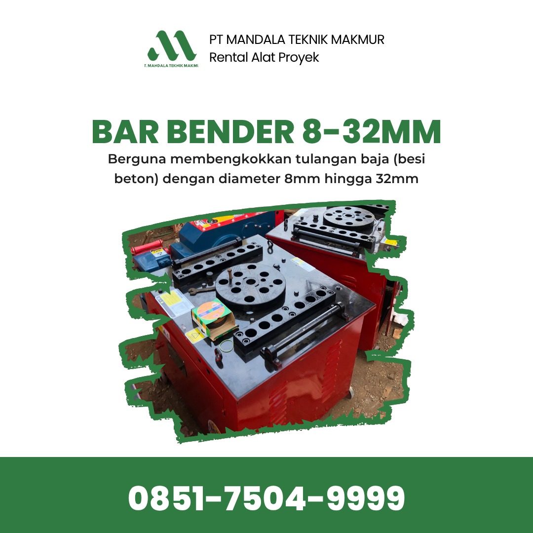 Kesusahan nekuk besi? Pakai Bar Bender kami. Kami menyewakan Bar Bender ...