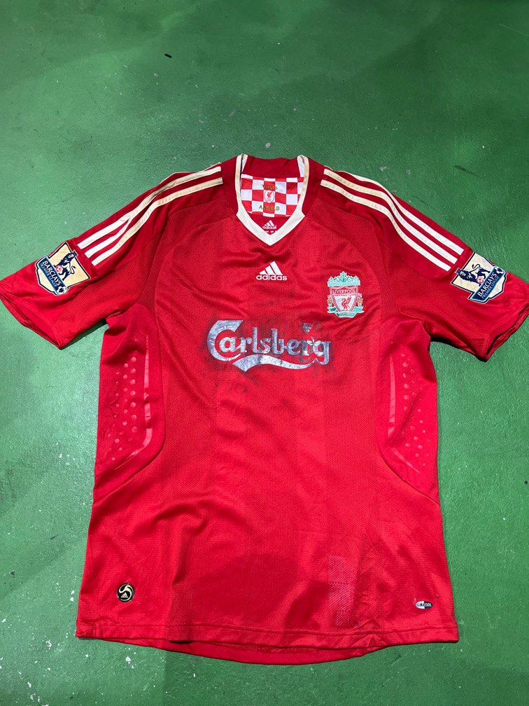 LIVERPOOL FOOTBALL CLUB 2008 RED HOME SHIRT ADIDAS CARLSBERG, Men's ...