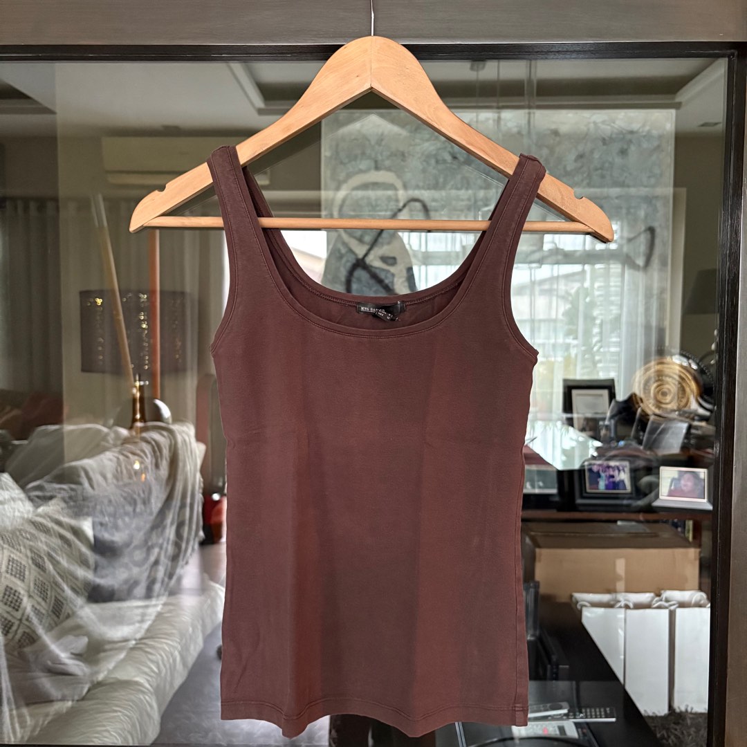 Mango Basics Brown in M, Women's Fashion, Tops, Sleeveless on Carousell