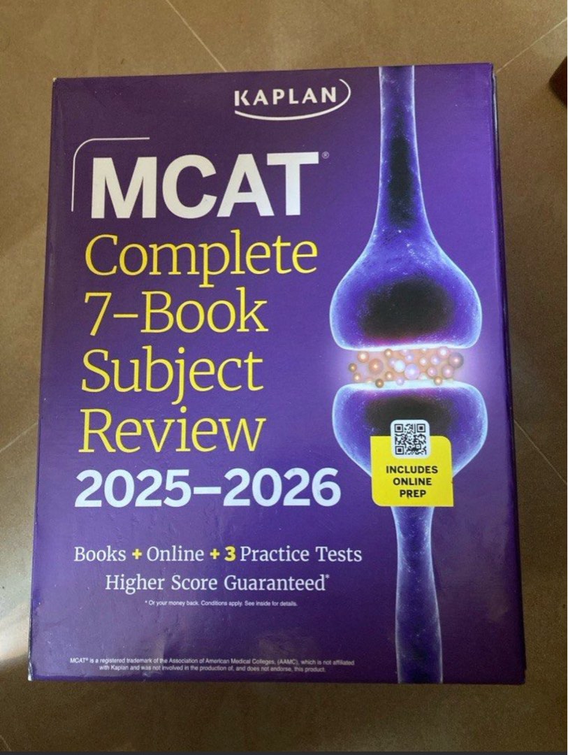 MCAT Kaplan 2025-2026 complete version, 興趣及遊戲, 書本 & 文具, 教科書 - Carousell