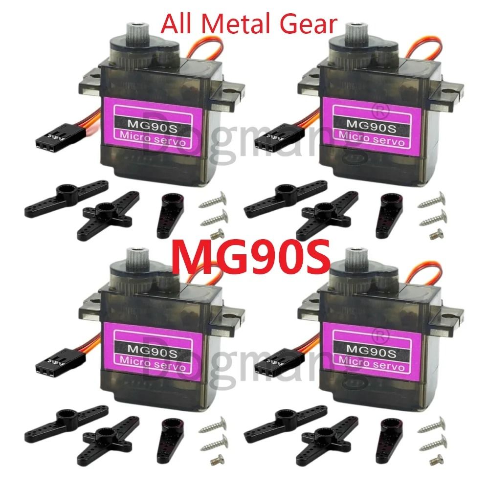 MG90S Servo 1/2/4/10/20/50 Pcs All Metal Gear 9g SG90 Upgraded Version ...