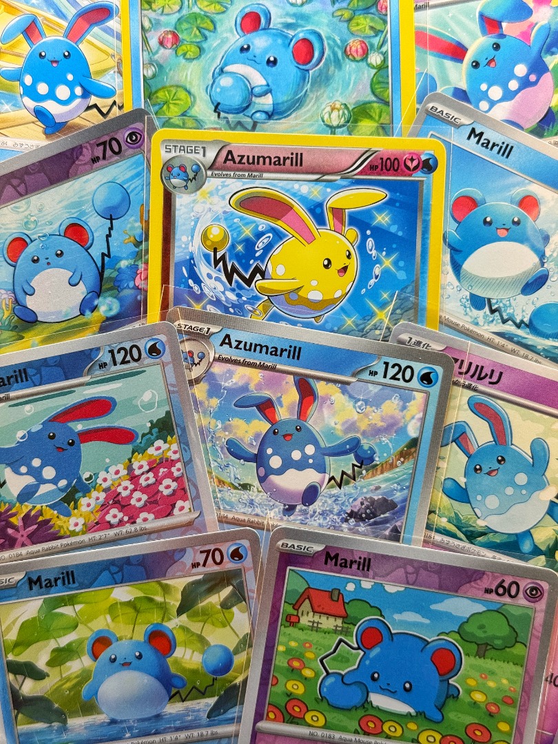 Pokemon Cards - Pokemon #0183 Marill, Azumarill, Azurill, Hobbies ...