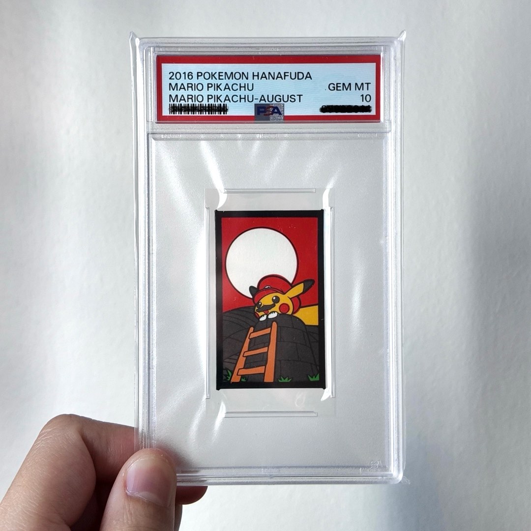 [PSA 10] Mario Pikachu Hanafuda August, Hobbies & Toys, Memorabilia ...
