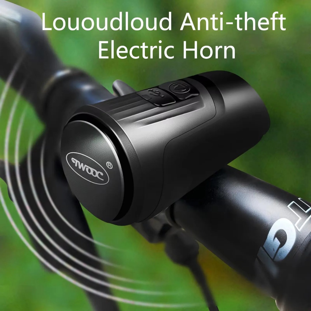Rechargeable Electric Bike Bell 125DB Safety Warning MTB Road Cycling ...