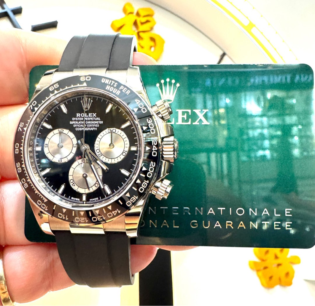 Rolex 126519ln Daytona WG oysterflex black dial, Luxury, Watches on ...