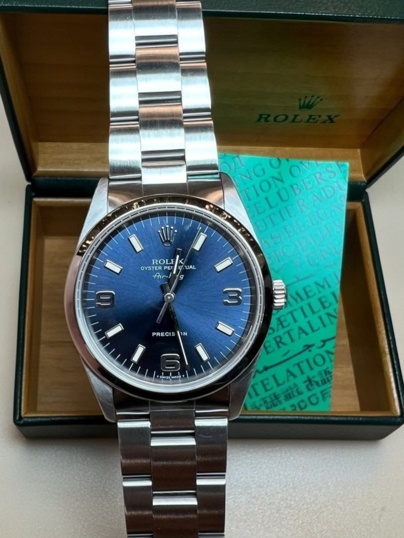 Rolex Explorer Dial Air king in Rare Blue Dial, Luxury, Watches on ...