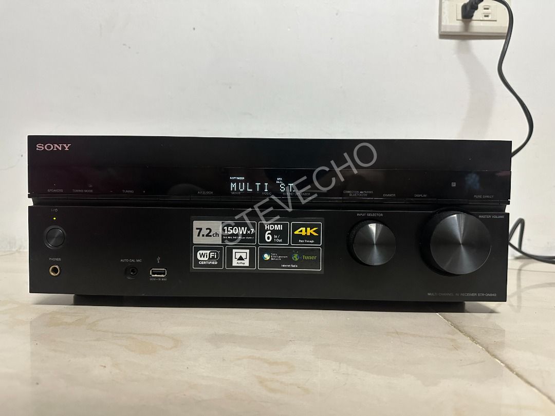 SONY STR DN840 收音劇院 7.2 環繞擴大機 4K HDMI 藍芽/WI-FI 擴大機 有全新遙控器, 耳機及錄音音訊設備, 音樂播放裝置 MP3及CD 播放器在旋轉拍賣