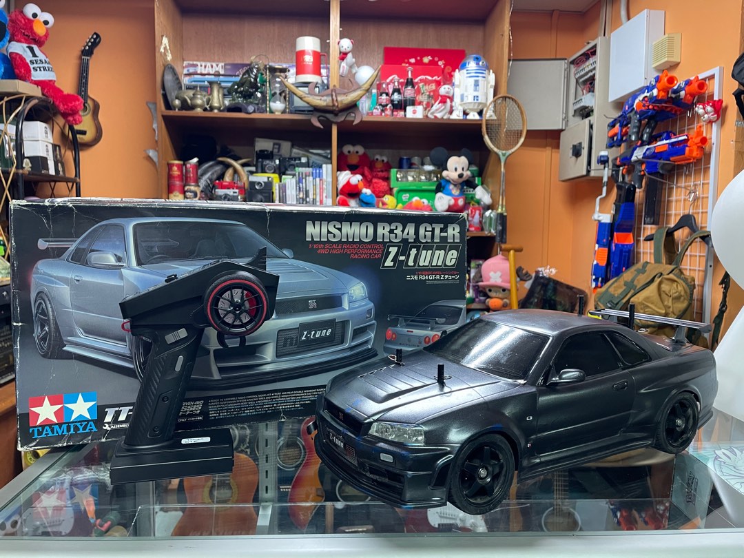 Tamiya RC Nissan R34 GTR TT-01, Hobbies & Toys, Toys & Games on Carousell