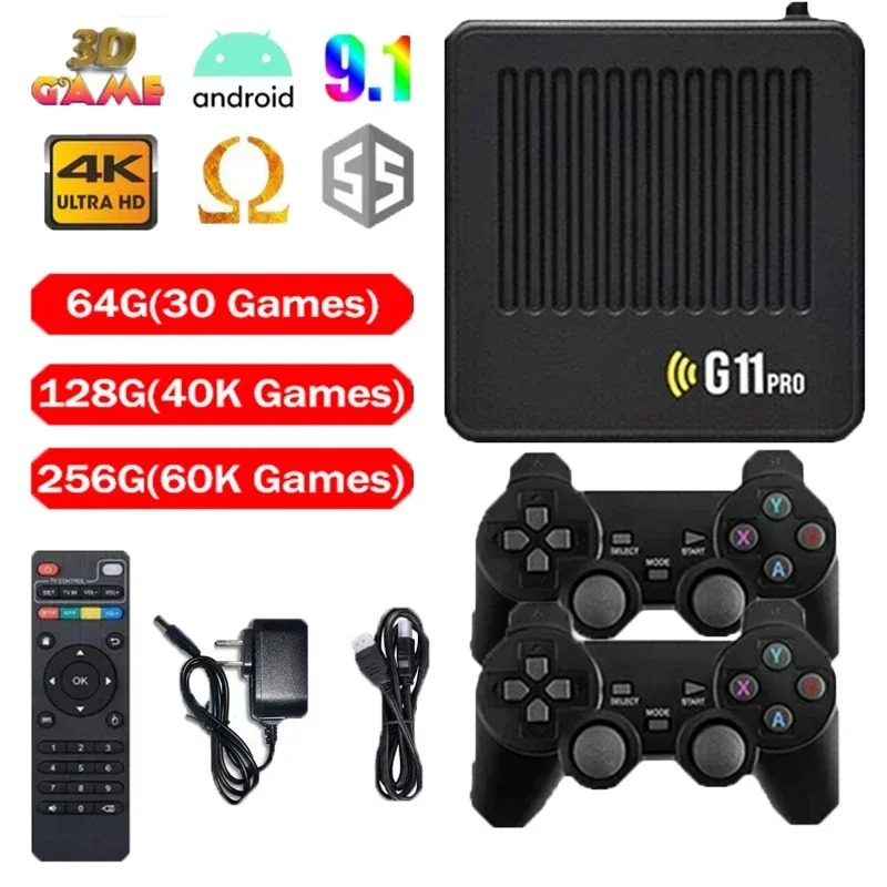 Video Game Console G11 Pro Built-in 60000 Game 4K HD 2.4G 256GB ...