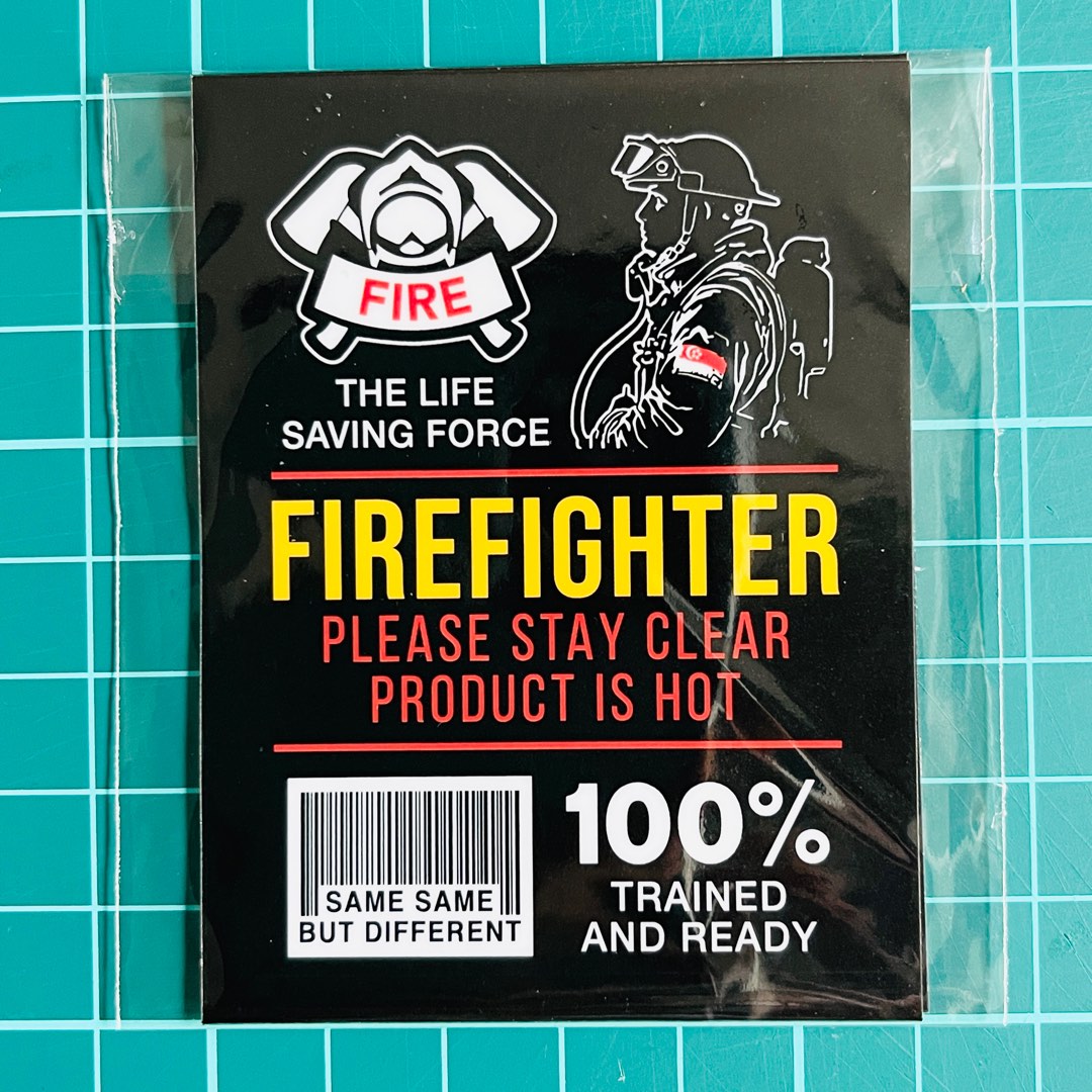 Waterproof Sticker : FIREFIGHTER . SCDF . 60x80mm ., Hobbies & Toys ...