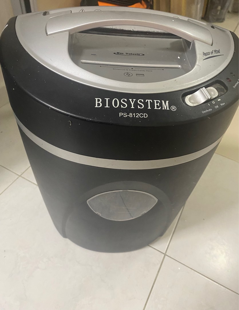 Biosystem PS-812CD Paper Shredder, Computers & Tech, Office & Business ...